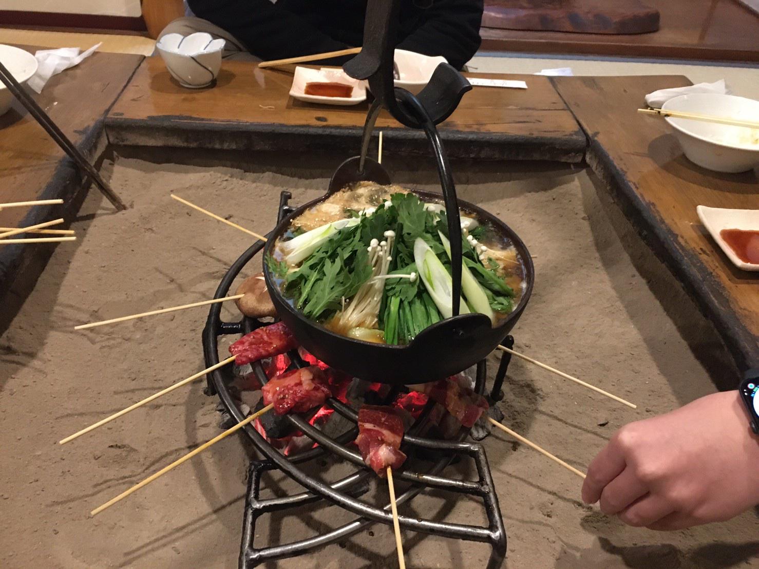 Botan-nabe (Boar hot-pot) at the restaurant Yamaoku, Saku, Nagano ...
