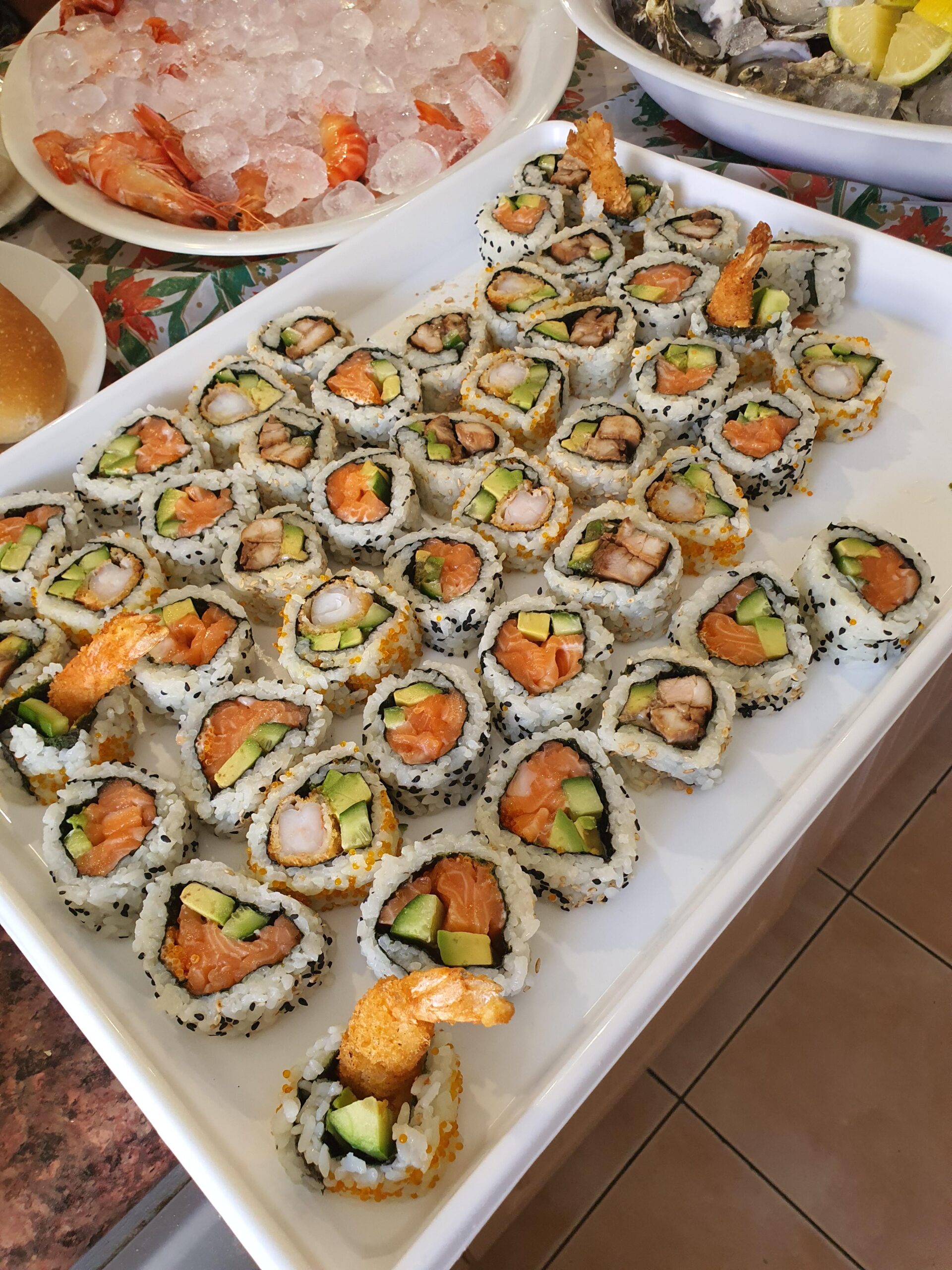 Some homemade soosh for our Christmas lunch - Lonely Japan
