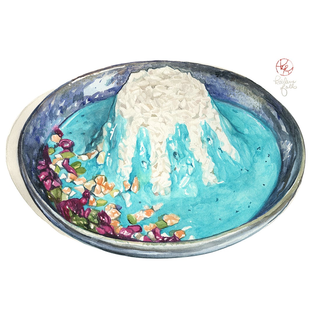 I ate (and then painted) Mt. Fuji Blue Curry. Would you guys try it, or ...