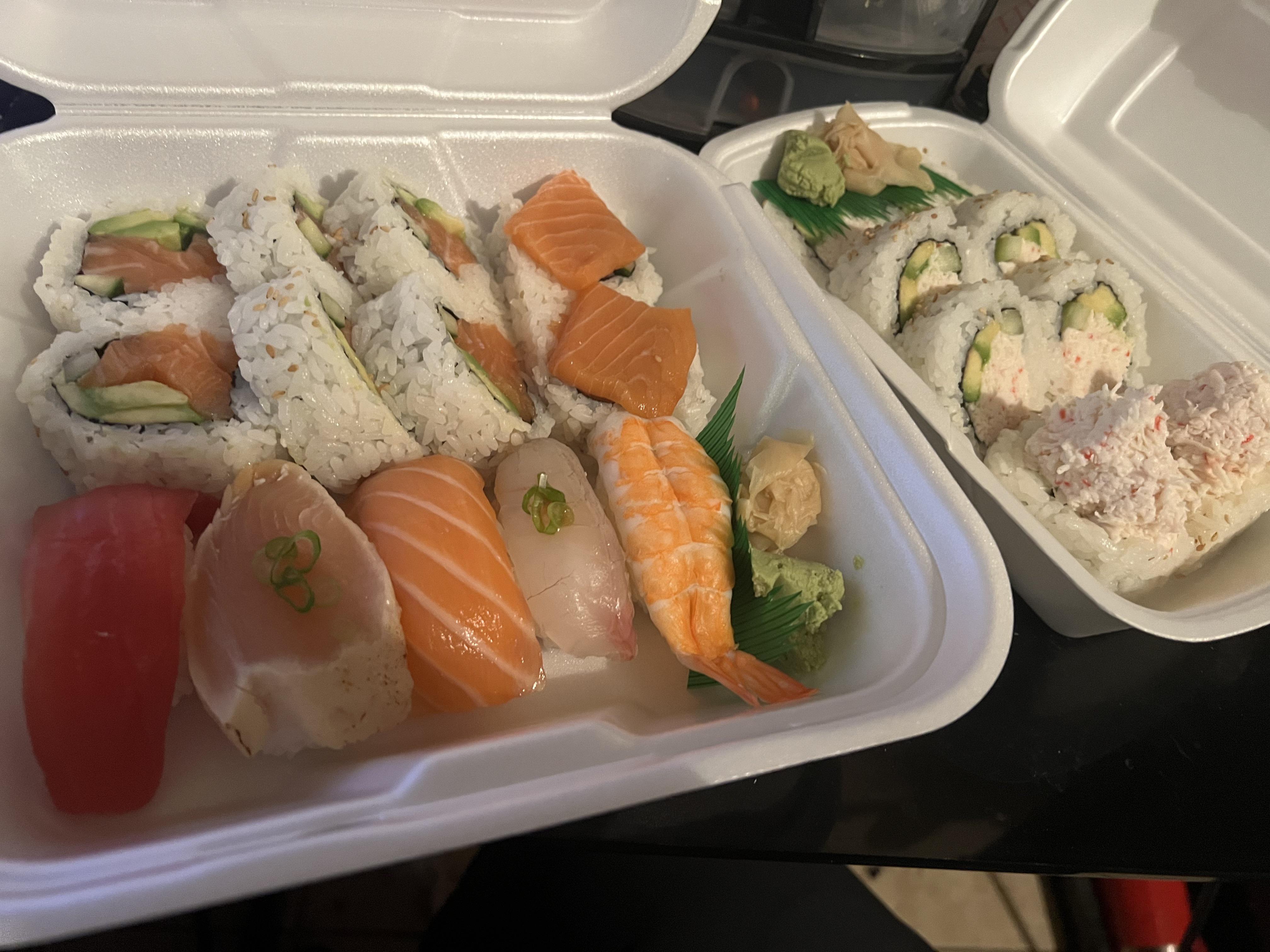 Takeout sushi to round out the work week! - Lonely Japan
