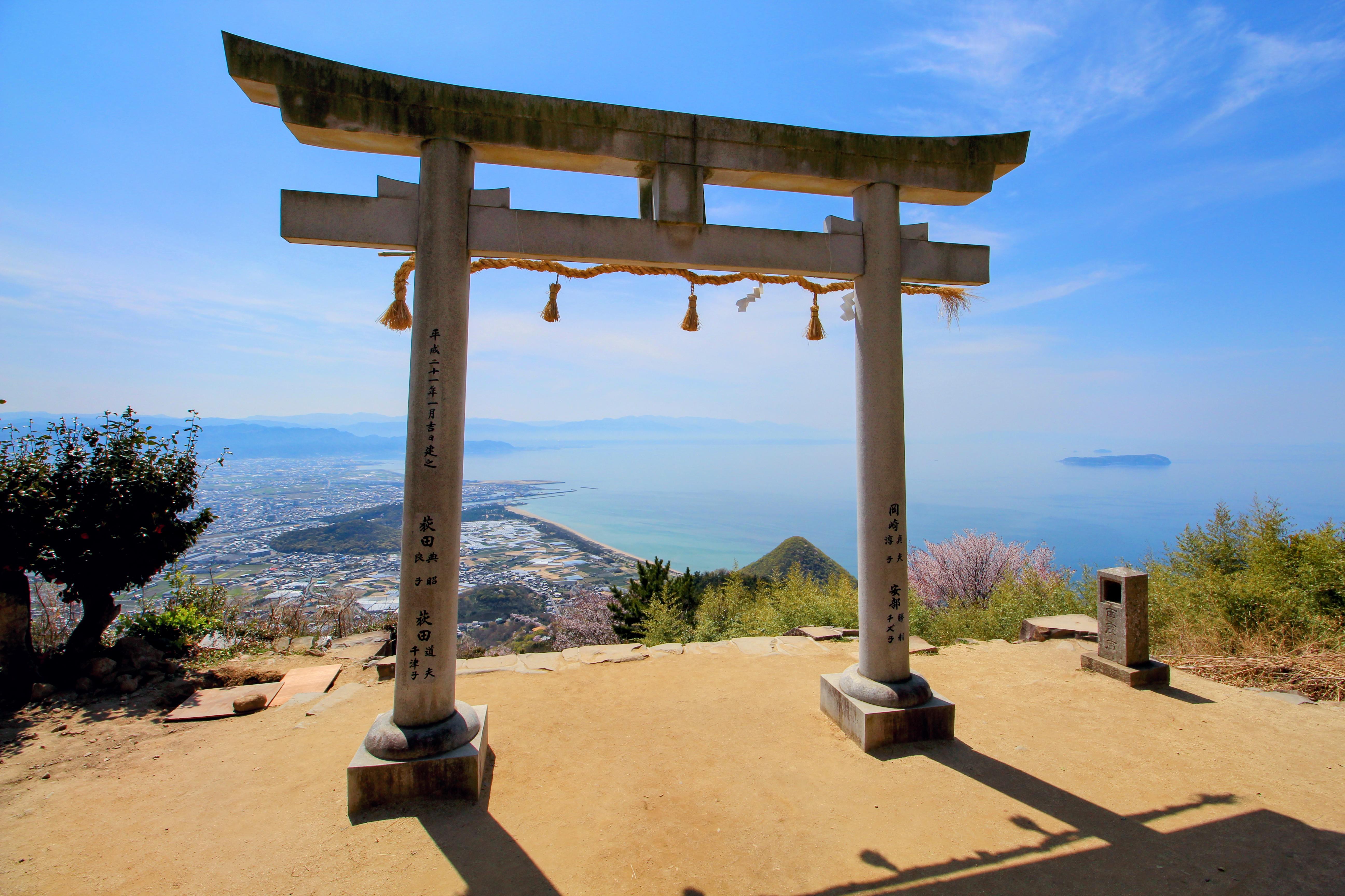 Looking down on the Seto Inland Sea from Takaya Shrine, one year ago ...