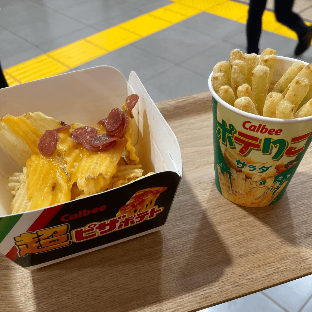 “Poteriko” - Freshly Fried Potato Snacks from Calbee's store in Tokyo ...