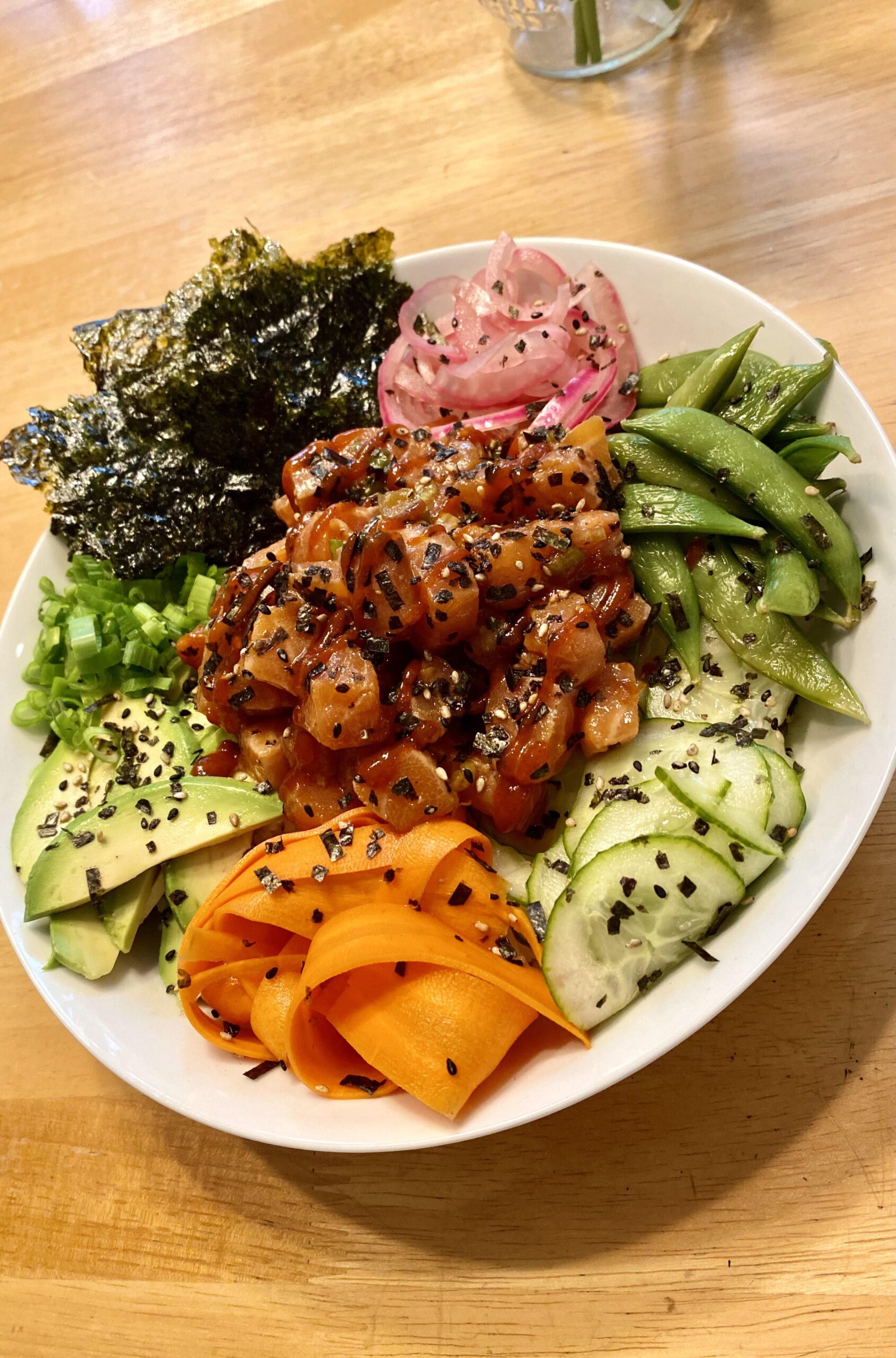 Homemade salmon poke - Lonely Japan