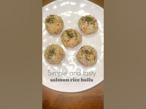 First time making salmon rice balls with my step daughter, these were ...