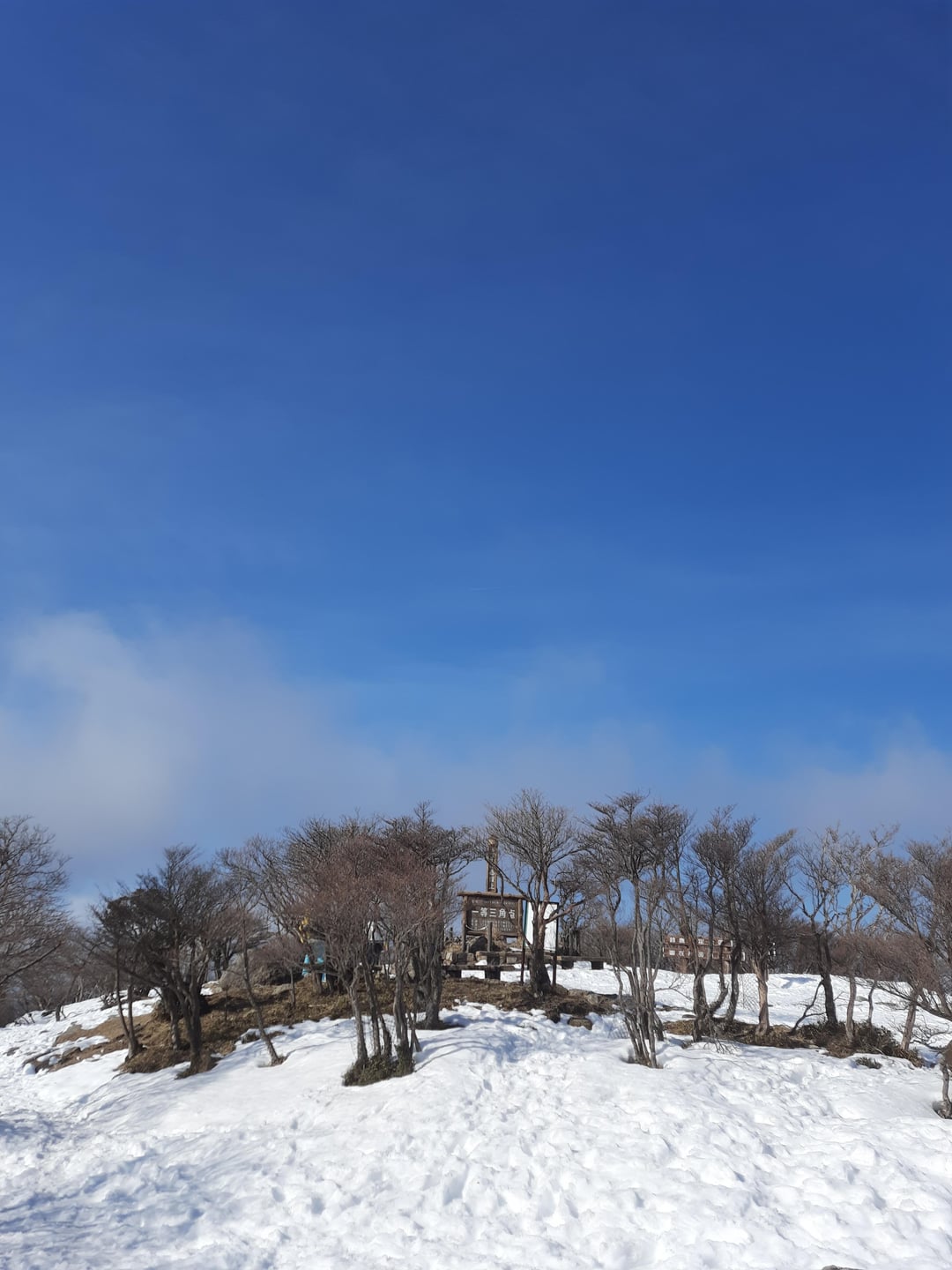 At the summit of Mt. Gozaisho (Feb 2024) - Lonely Japan