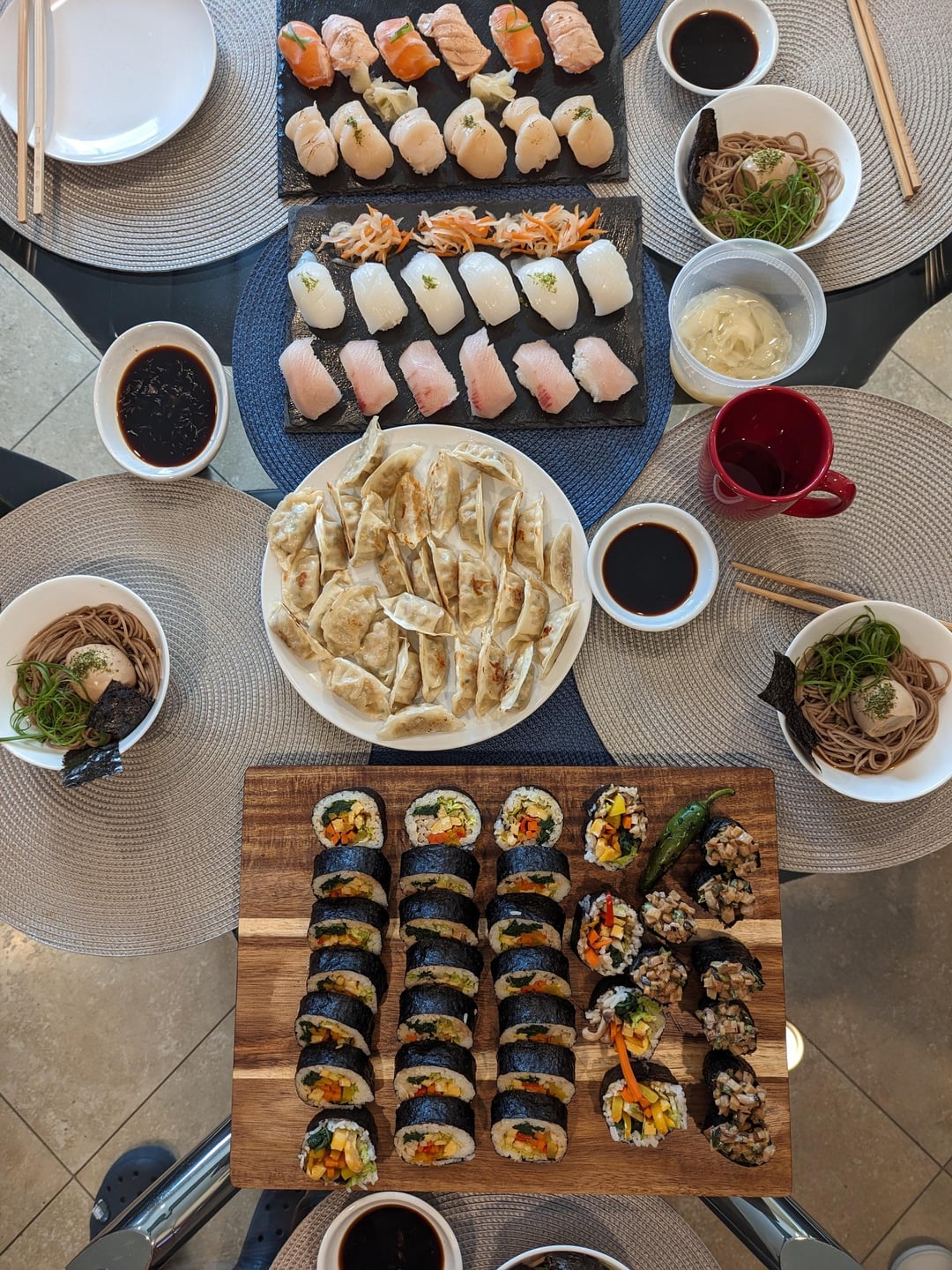 Homemade sushi dinner for 5 - Lonely Japan